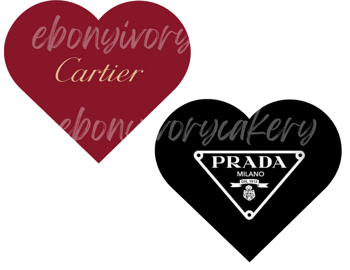 Cartier and Prada 6 inch Heart Template – Ebony Ivory Cakery