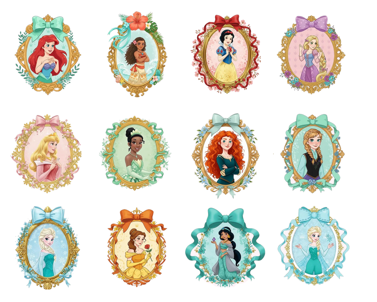 Disney Princess Frame Template – Ebony Ivory Cakery